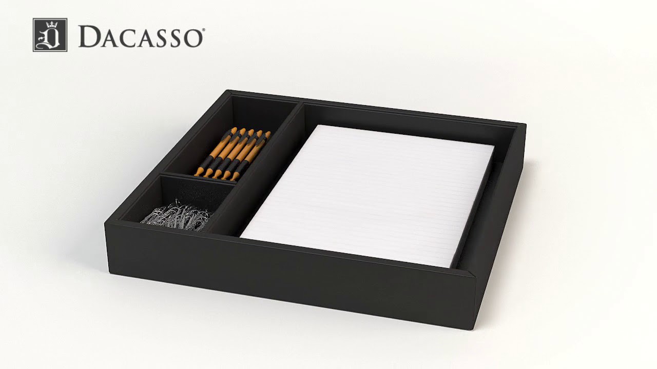 Leather Conference Room Organizer Tray - YouTube