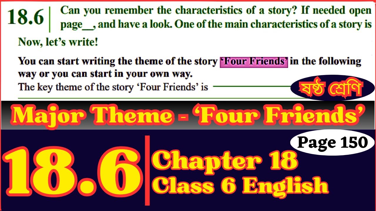 Class 6 English - Chapter 18.6 | Four Friends | Major Theme | Class Six ...