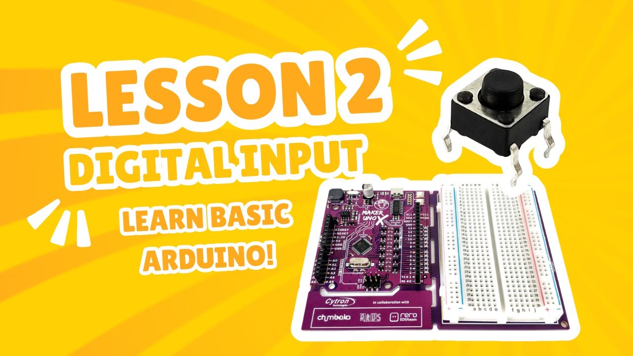 Learn Arduino Digital Input With Maker Uno X Arduino Stemeducation Youtube 1336