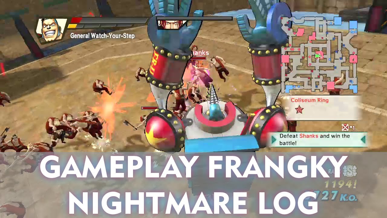 GAMEPLAY FRANGKY LV.50 VS NIGHTMARE LOG SHANKS - ONE PIECE PIRATE ...