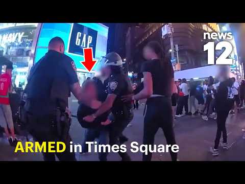 Wild arrest in Times Square - Teen with loaded gun tackled by NYPD after Knicks win