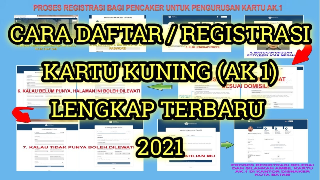 cara daftar kartu kuning (AK-1) //Registrasi online terbaru ...