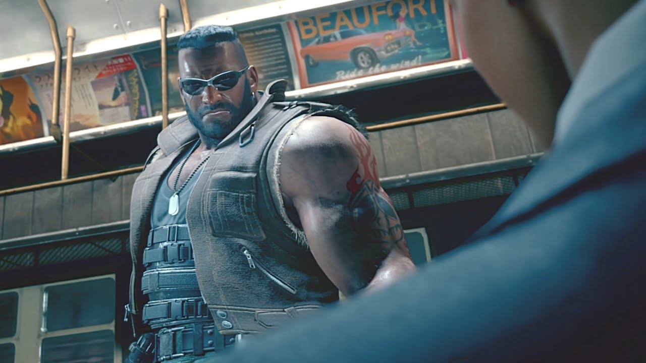 FINAL FANTASY VII REMAKE Barret Vs Shinra Middle Manager! - YouTube