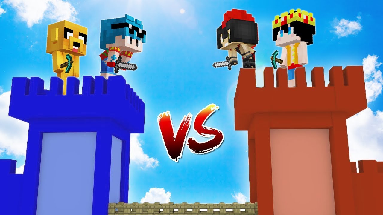MINECRAFT: CASTILLO AZUL VS CASTILLO ROJO ¿QUIÉN GANARÁ? 🏰😱 EL CASTILLO CAPÍTULO 3 ¡BATALLA ...