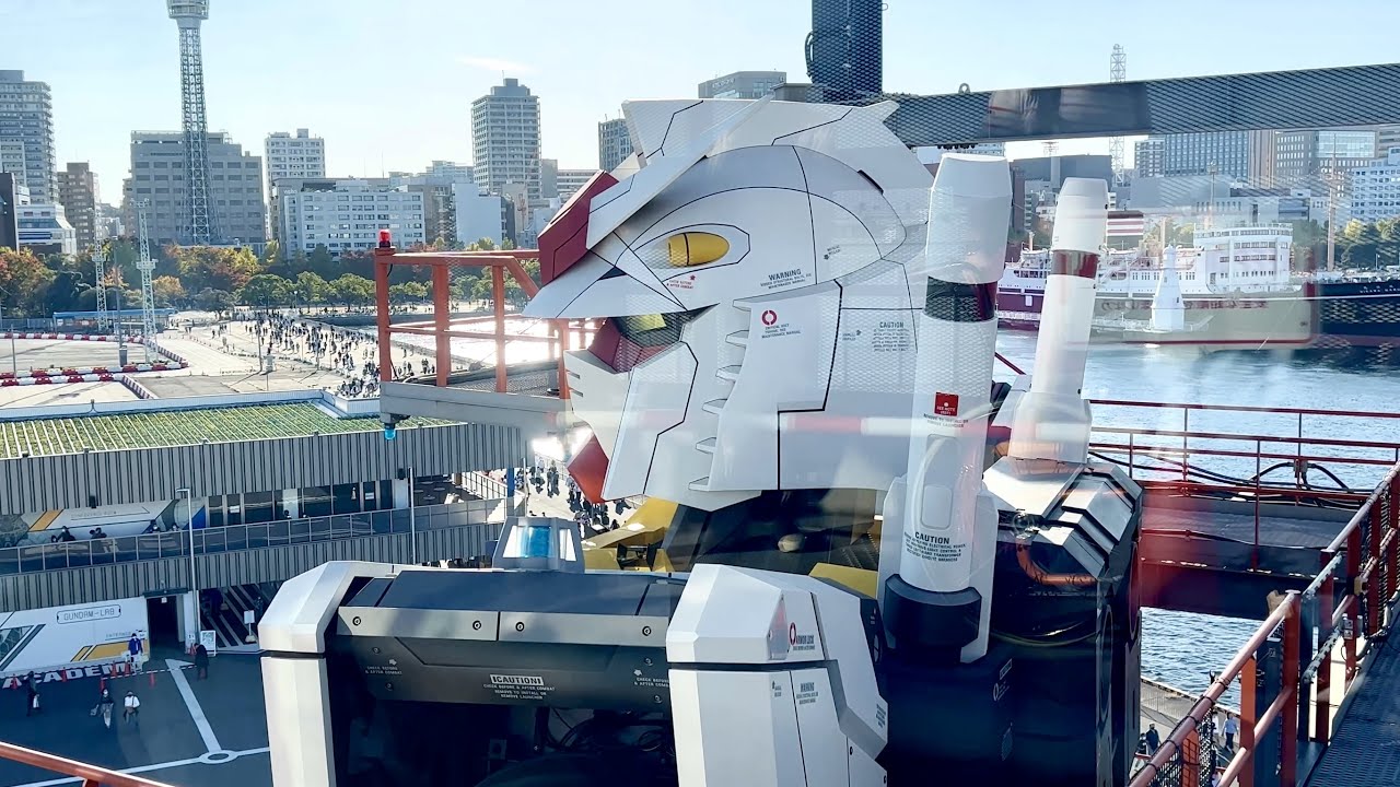 Watch Gundam moving back to the GUNDAM-DOCK TOWER from the 6th Floor ...