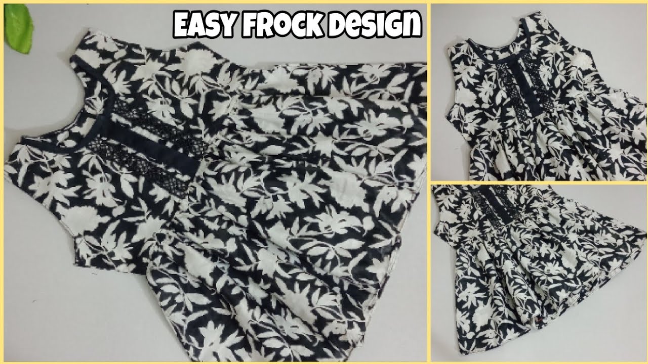 Easy frock design for girls cutting and stitching step by step |summer ...