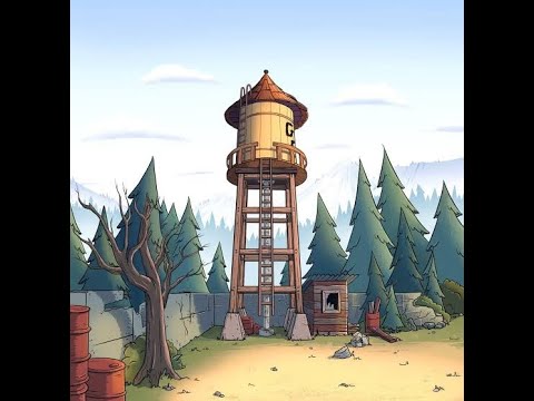 3d Water Tower model from Gravity Falls (3d links in description) - YouTube