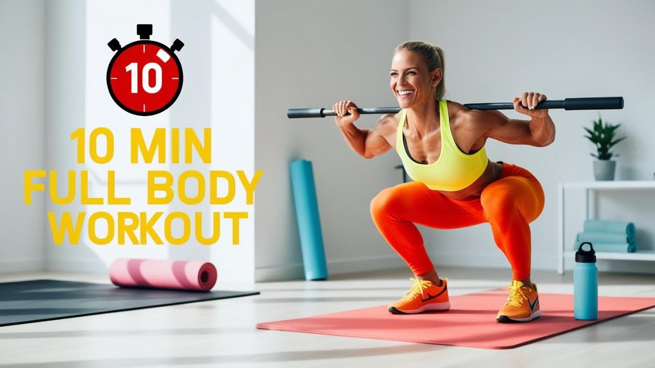 10-Minute Home Workout: Full Body, No Equipment, Quick & Effec - YouTube