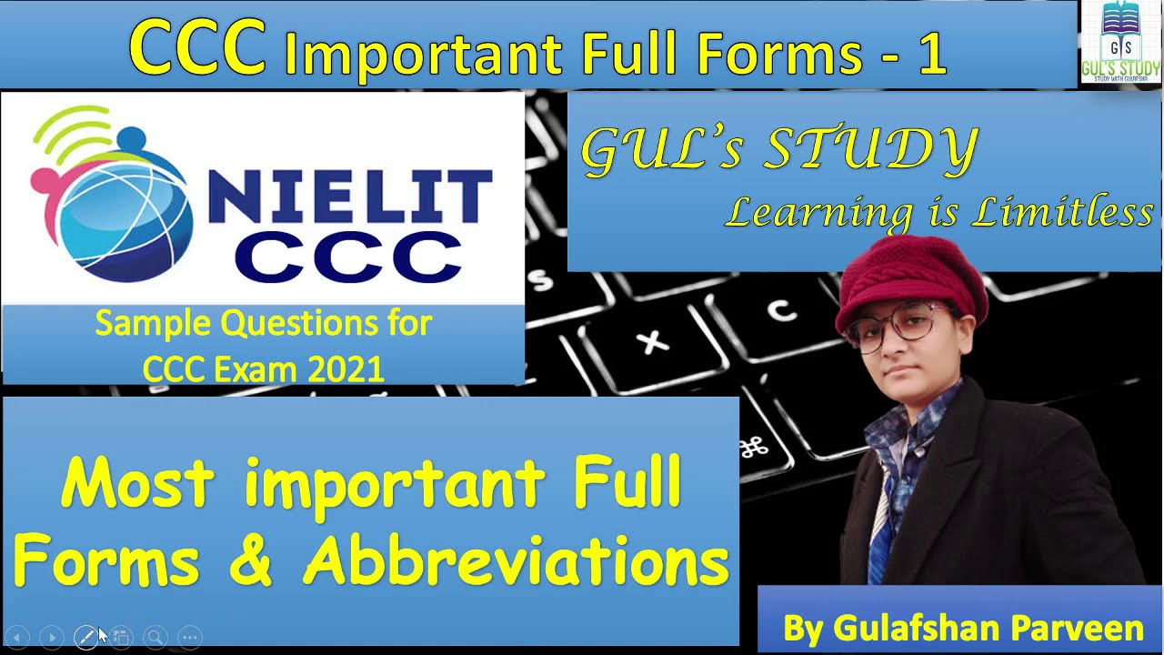 CCC - Important Full Forms - 1| Important Full forms of Computer ...