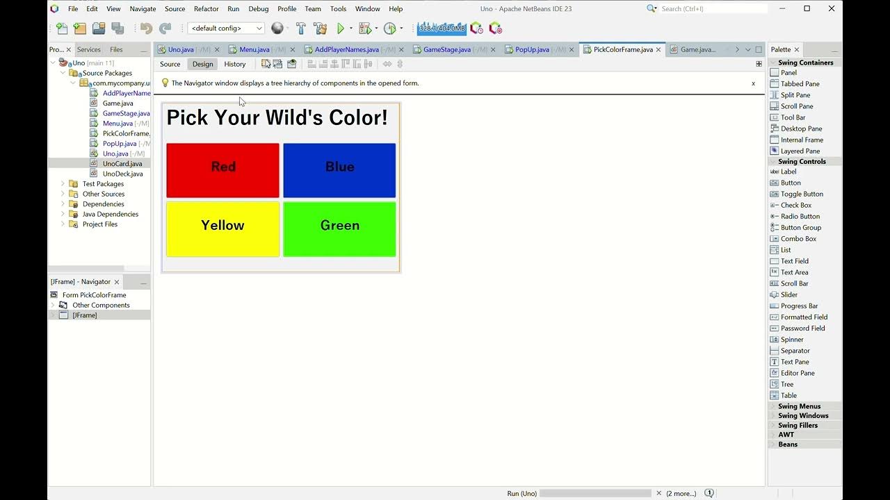 Java UNO full showcase (Code and Gameplay) - YouTube