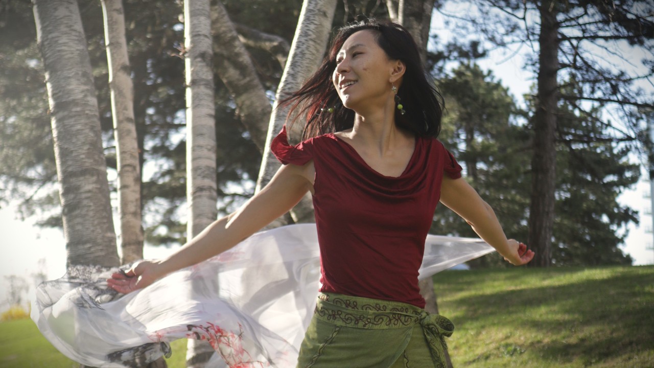 Silk Poi Fan Dancing- So Deep - YouTube