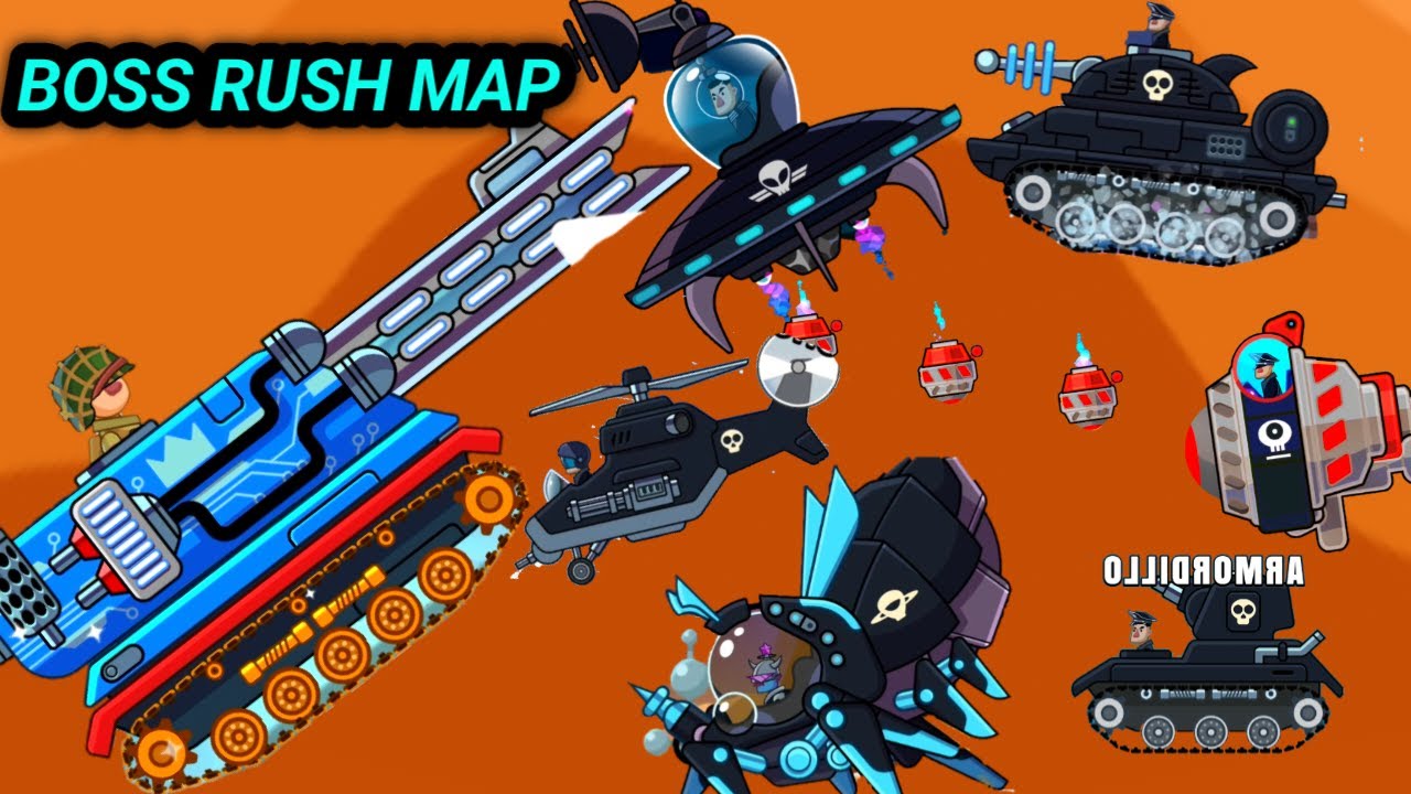 BOSS RUSH GAMEPLAY HILLS OF STEEL || MAMMOTH TANK V'S HIVEMIND BOSS ...
