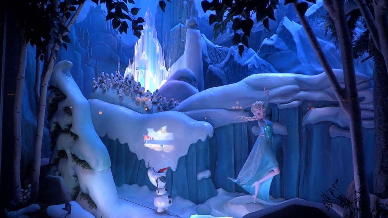 Frozen moving diorama at Disneyland - YouTube