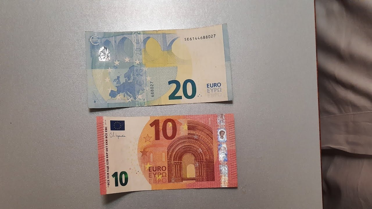 Pecahan Uang Kertas Euro - YouTube