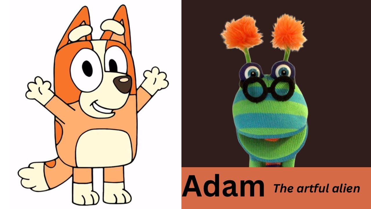 How to draw Bingo from Bluey with Adam the artful Alien - easy step by ...
