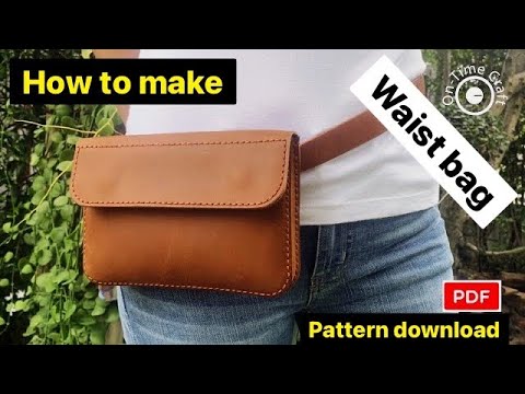 How to Make Leather belt bag waist bag (EP16) PDF pattern download ...