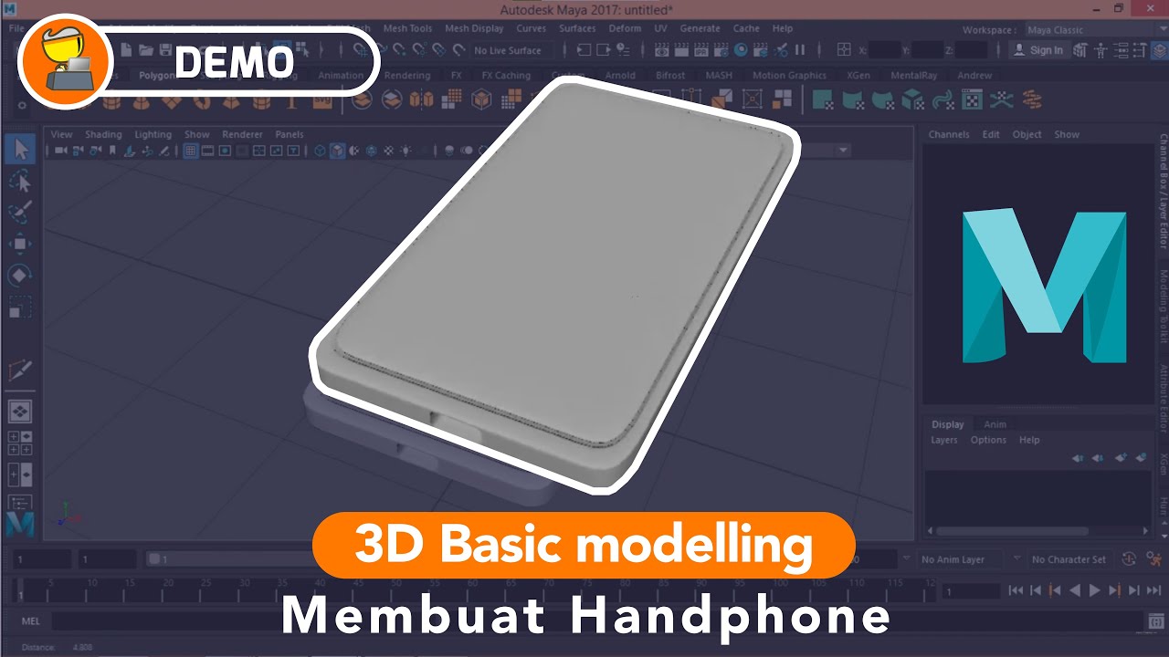 3D Basic Modeling Demo : membuat Handphone - YouTube
