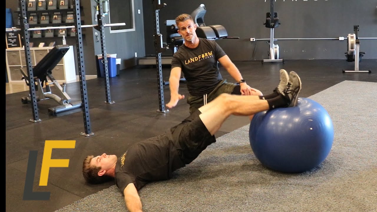 Physio Ball Leg Curl - YouTube