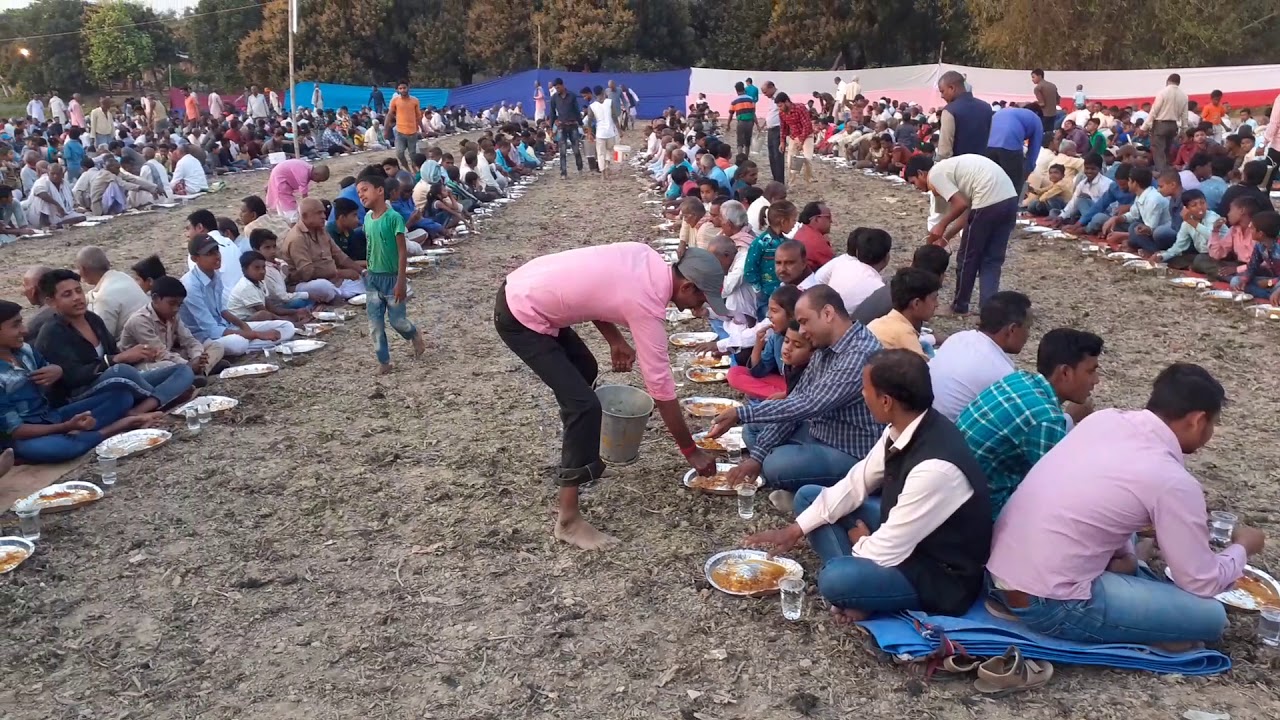 Village Grand Bhoj in Bihar - YouTube