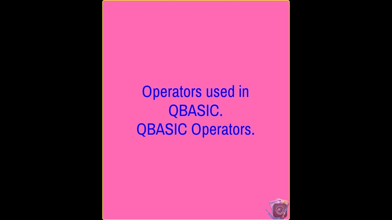 Operators Used in Q basic. - YouTube