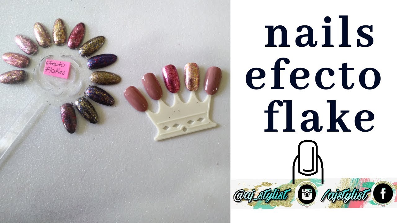 nails, efecto flake - YouTube