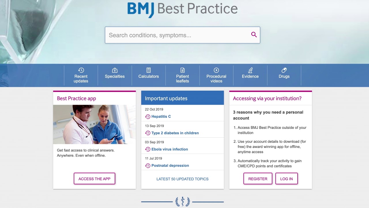 How to access BMJ Best Practice via your institution's network - YouTube