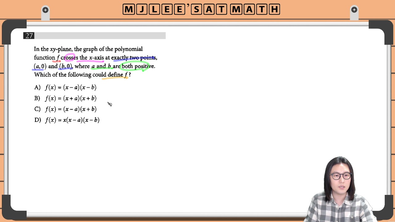 SAT Math 800 실전 문제풀이 Test 7 Calculator #27 - YouTube