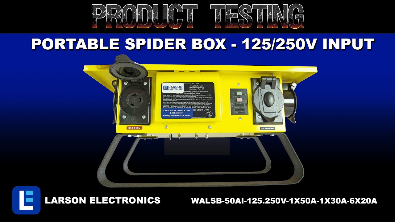 Portable Spider Box - 125/250V Input - (1) 50A CS6369, (1) 30A L6-30R ...