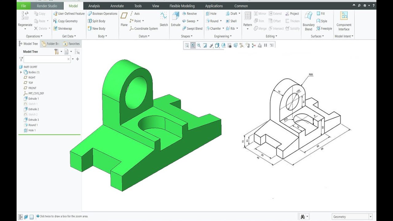 Creo Tutorial for Beginners Part-26 - YouTube