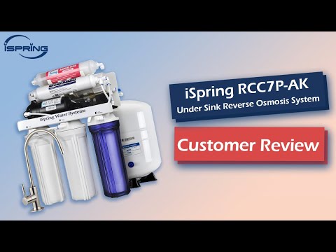 iSpring RCC7P-AK Reverse Osmosis Water Filter System w/ Alkaline & Pump ...