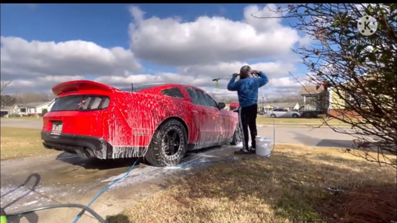 How I Wash And Detail My Red 2011 Mustang Gt - YouTube