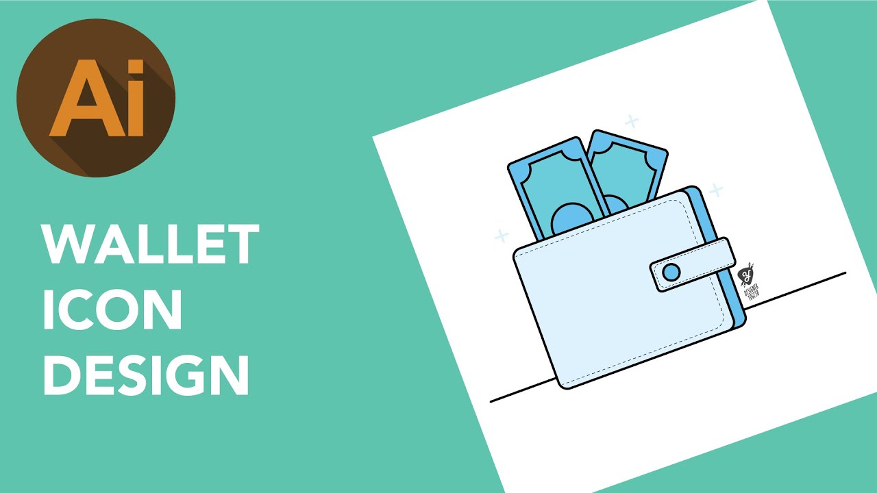 Wallet Icon in Adobe illustrator - YouTube