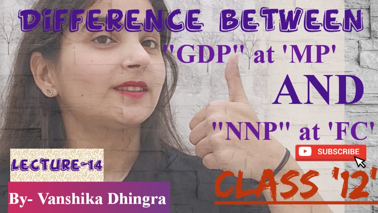Difference between "GDP" at 'MP' and "NNP" at 'FC' Class-12 ...