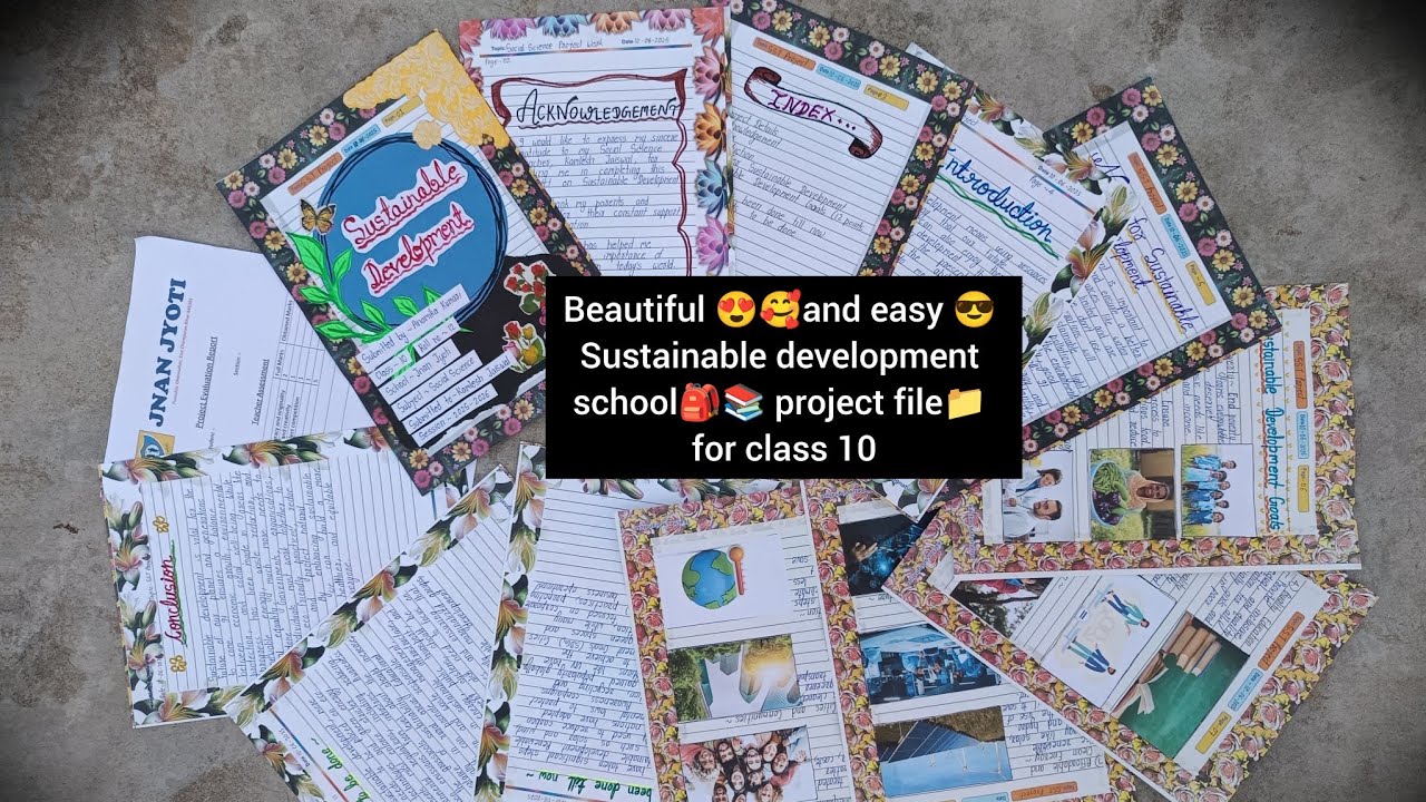 Beautiful😍 Sustainable development school 🎒📚 project file 📁for Class 10th, S.S.T project work ...