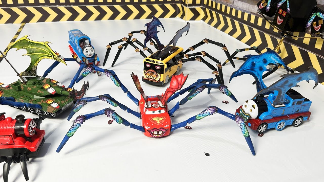 Upgrade Lightening McQueen Transformed in to a Monster Spider, Bus ...