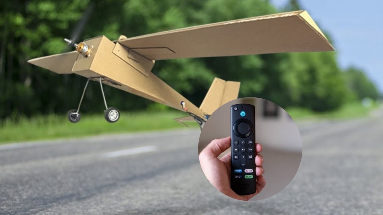 How To Make Cardboard Airplane With Dc Motor - Toy Cardboard Plane DIY ...