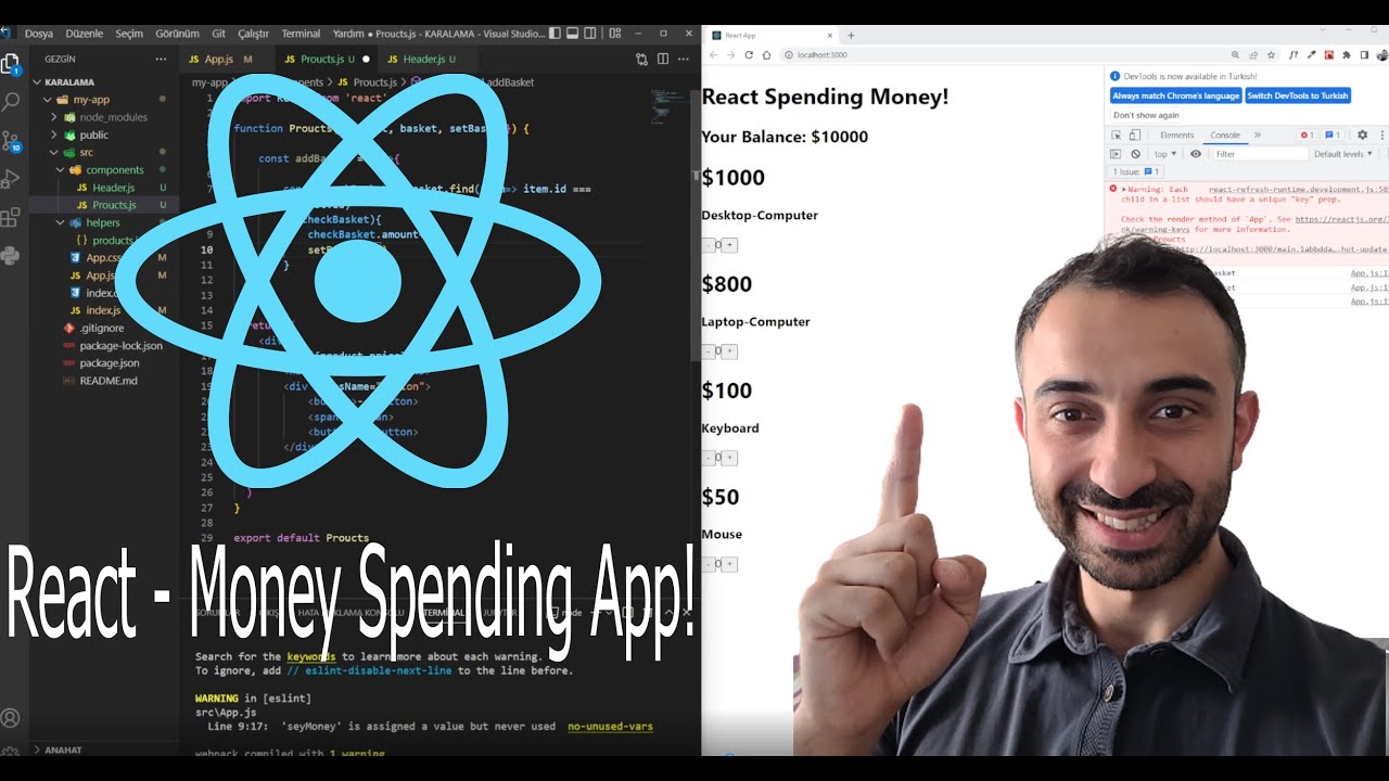 React - Money Spending App! - MK SOFTWARE LEARNING #React.js - YouTube