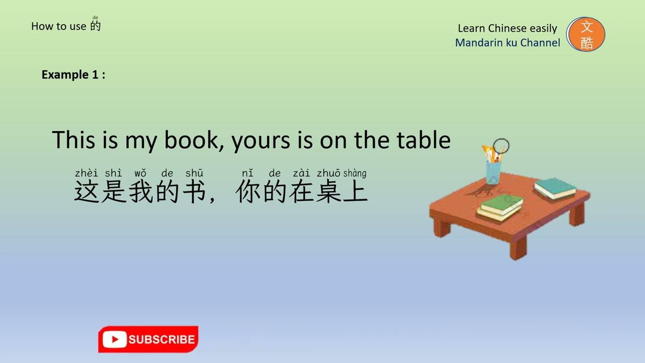 chinese grammar you must know - possessive pronoun - YouTube
