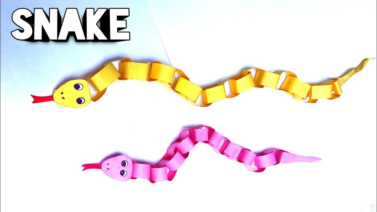 How to make paper snake | Moving paper toys | Easy paper toy little for ...