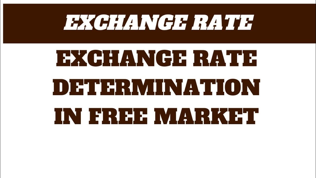 Exchange rate determine in free market || Exchange rate || Foreign ...