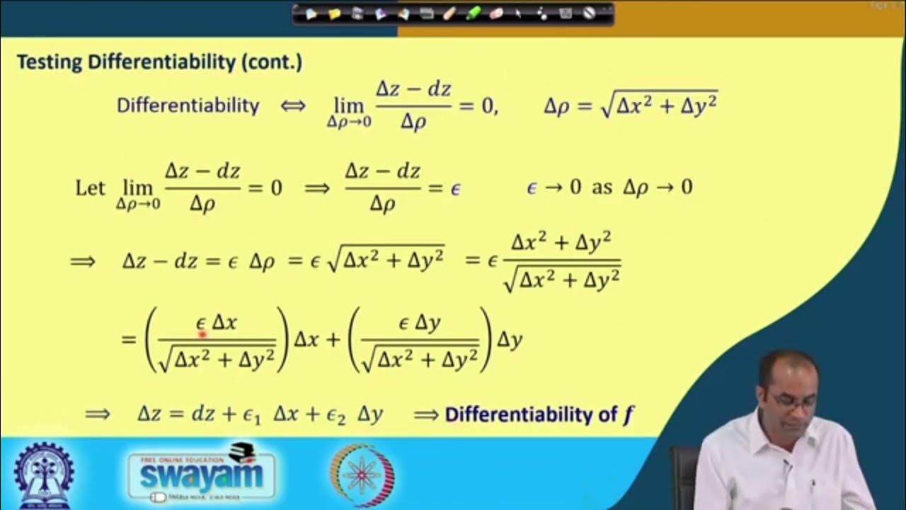 Lecture 13 Differentiability of Functions of Two Variables Cont. #swayamprabha #CH38SP - YouTube