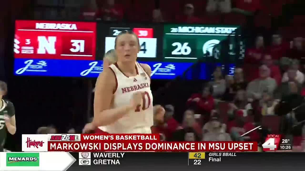 Markowski displays dominance with new career-high against Michigan State - YouTube