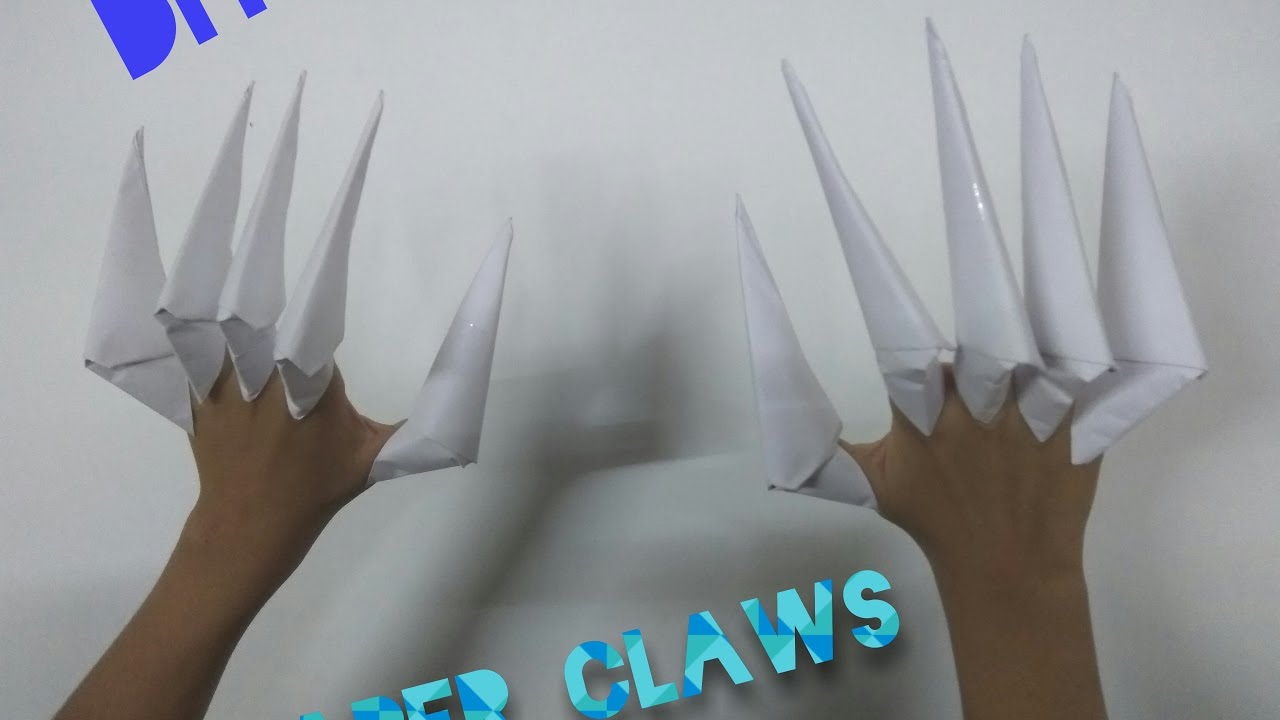 how to make paper claws !!|diy - YouTube