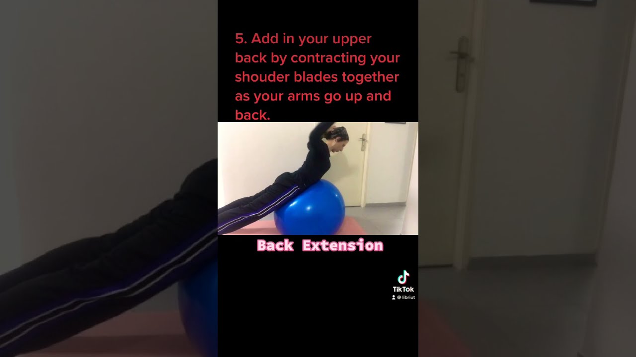 Back extension on the fitball - YouTube