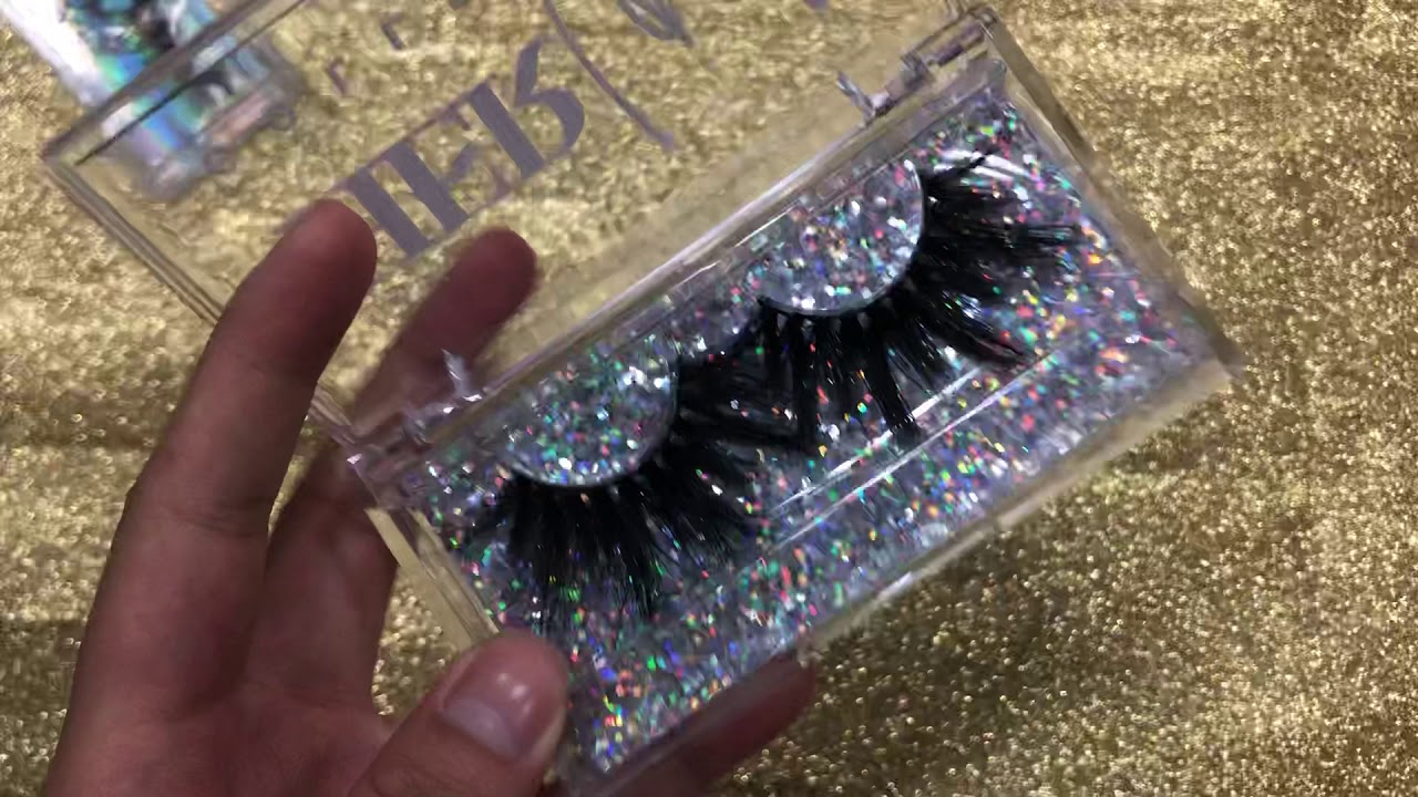 Rectangle Clear Eyelash Packaging Case Custom Lash Boxes - YouTube