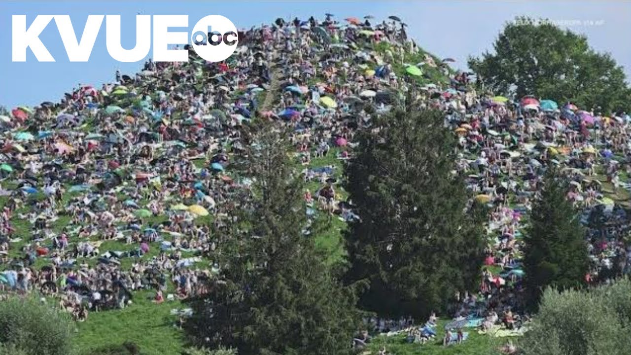 Swifties listen to Taylor Swift concert on hill in Munich, Germany ...