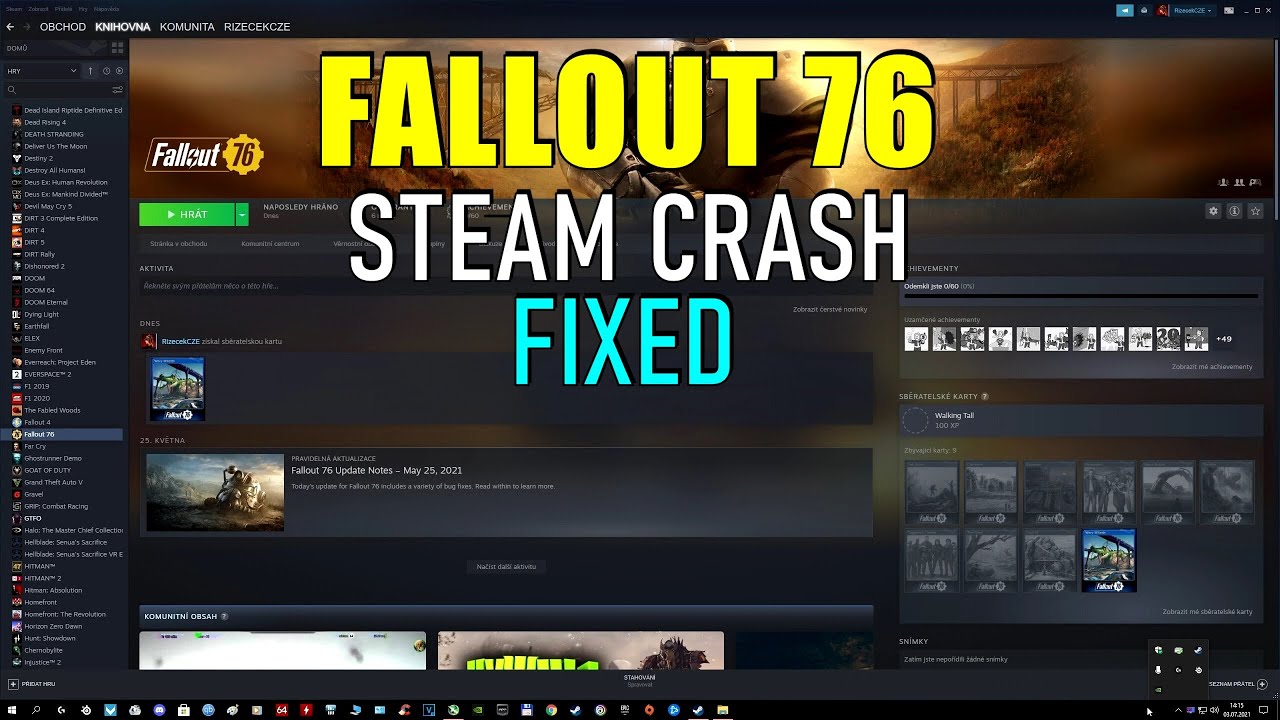 Fallout 76: Steam Crash after Launch ( FIXED - 2025 ) - YouTube