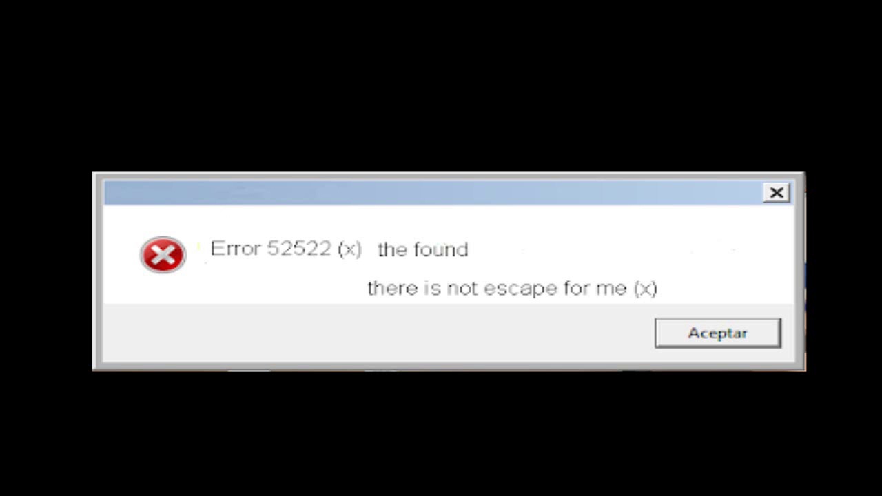 CreepyPasta El Error #52522 de Windows - YouTube