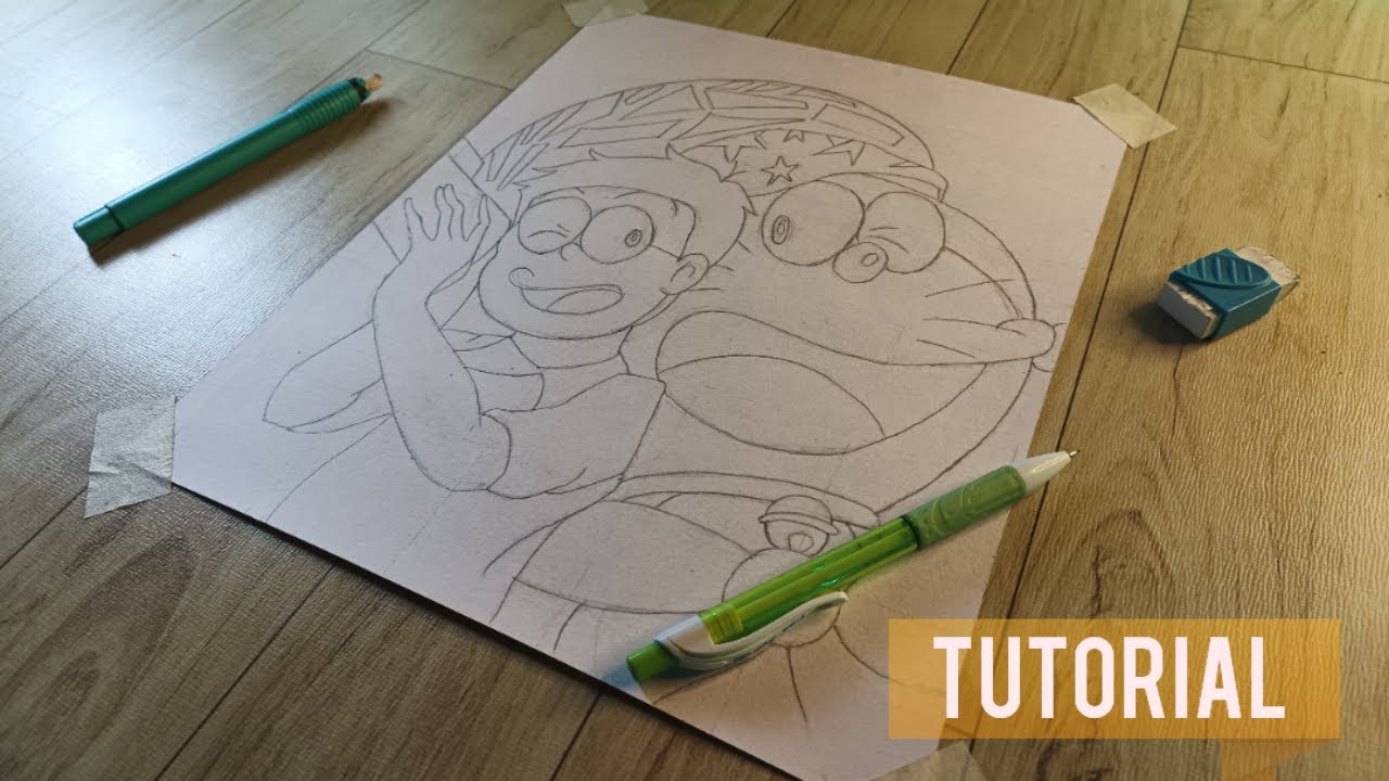 Doraemon Drawing, Outline Tutorial - YouTube