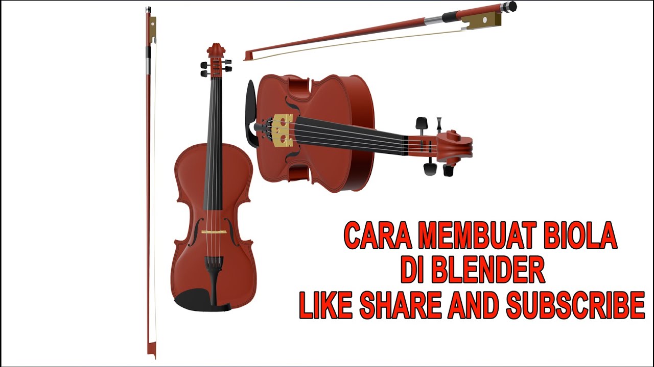 CARA MEMBUAT MODEL 3D BIOLA DI BLENDER (kode model 3d: 003B) - YouTube
